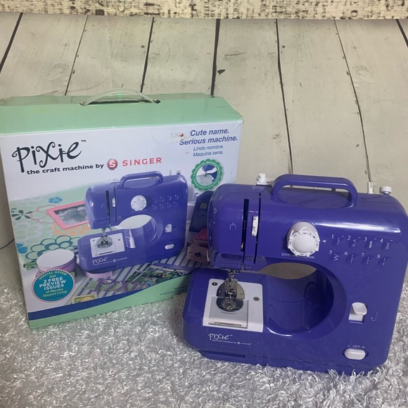 Singer | Other | Vintage Singer Pixie Craft Sewing Machine Purple ...